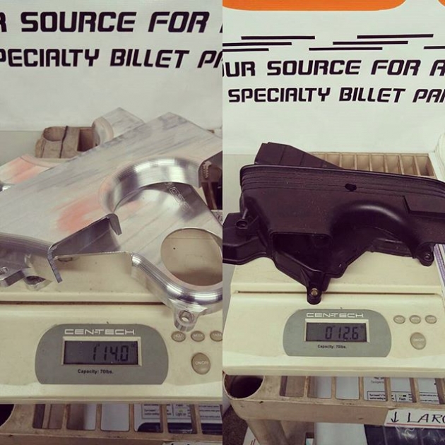 Ocdworks billet timing cover set weight difference between plastic vs ...